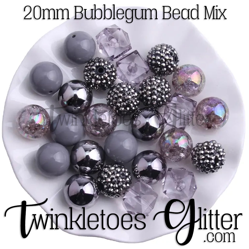 Bubblegum 20mm Bead Mix ~ M-070 – Twinkletoes Glitter and More