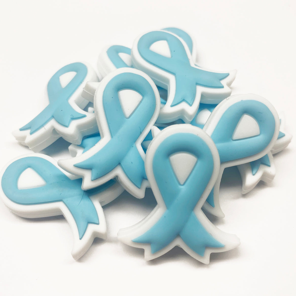 Awareness Ribbons Silicone Focal Bead ~ 8 Colors – Twinkletoes Glitter ...