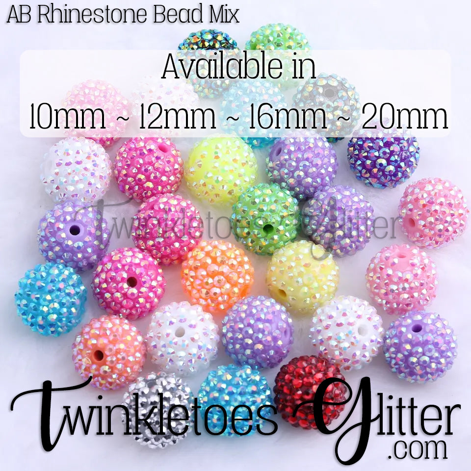 Bubblegum Bead Mix ~ Rhinestone Mix (4 Sizes) – Twinkletoes Glitter and ...