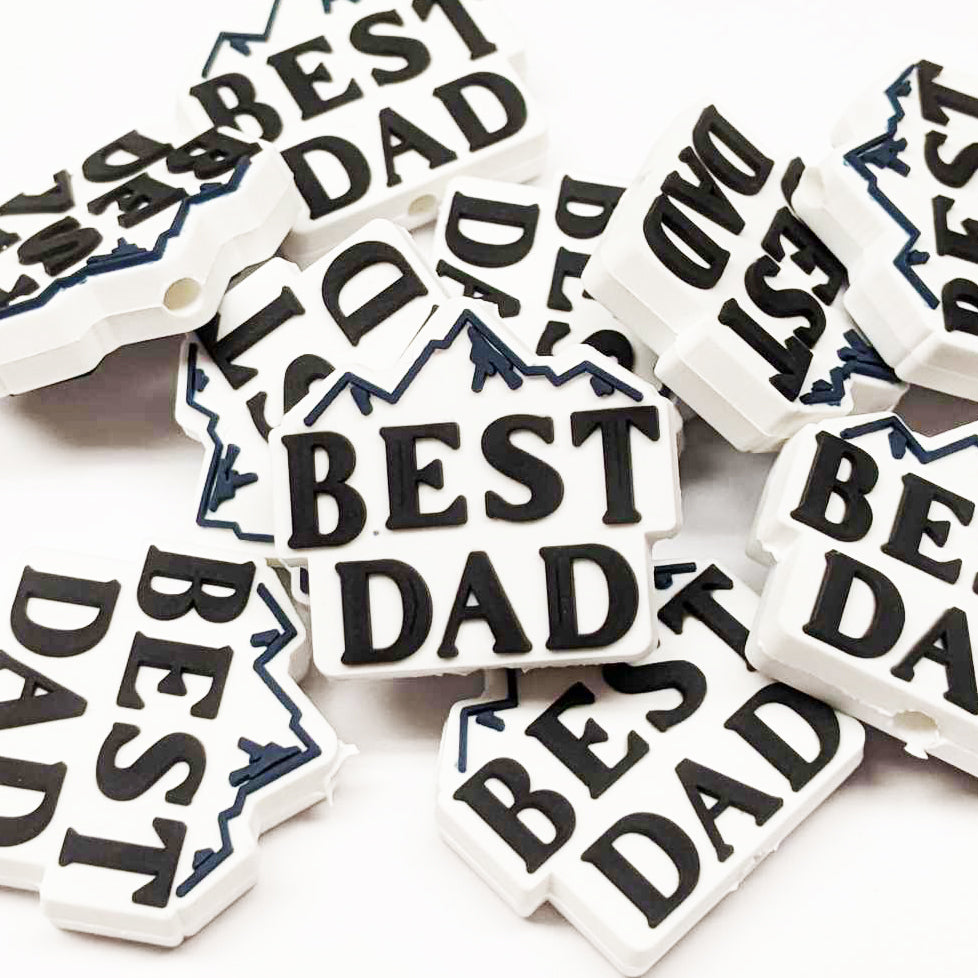 Best Dad Focal Bead – Twinkletoes Glitter and More