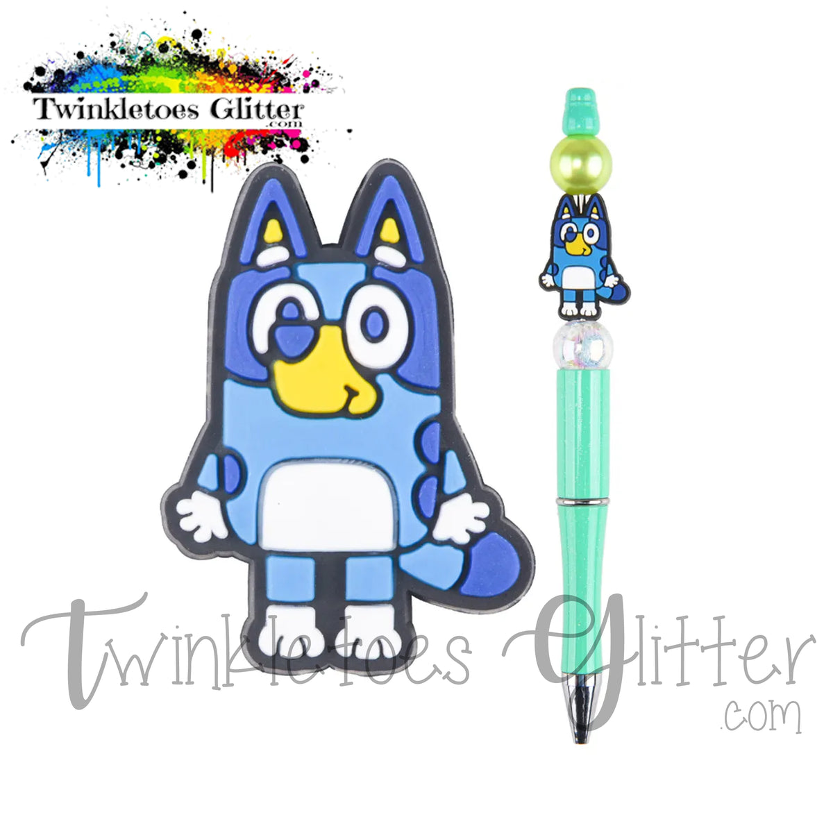 Bluey Focal Bead – Twinkletoes Glitter and More