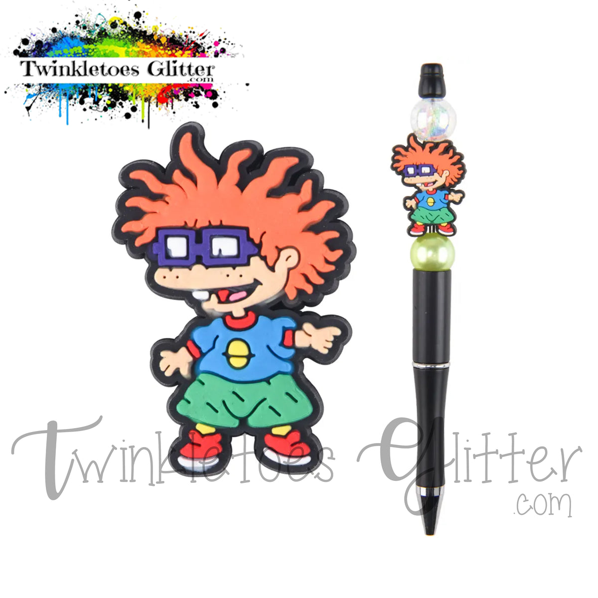 Chuckie (R) Focal Bead – Twinkletoes Glitter and More