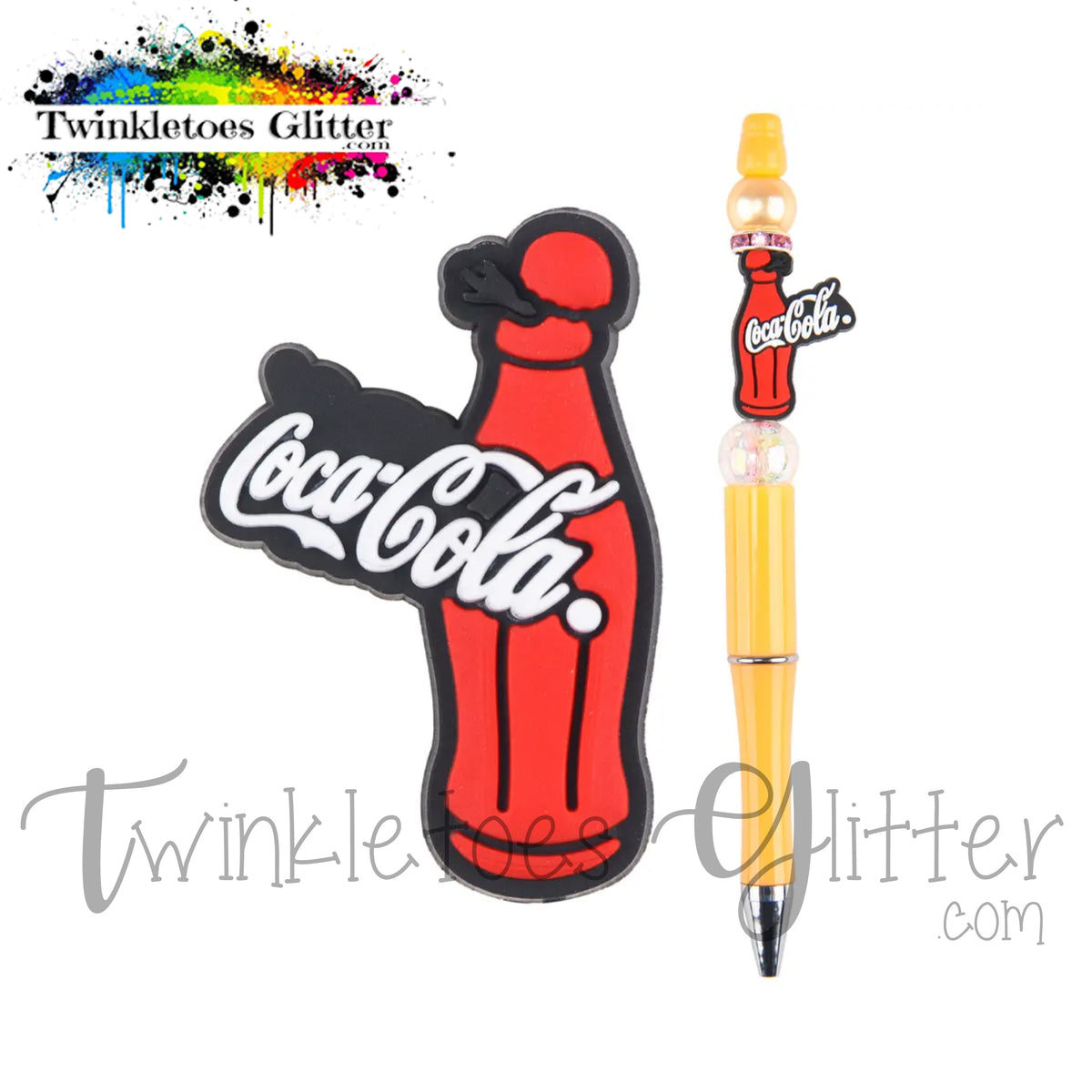 Drink Bottle (Red) Focal Bead – Twinkletoes Glitter and More