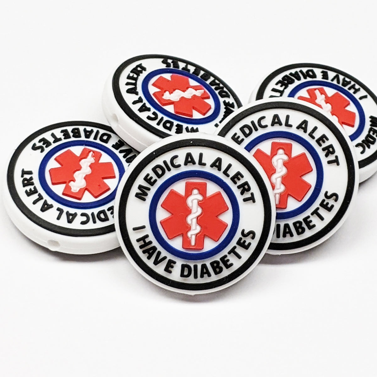 Diabetes Medical Alert Silicone Focal Bead – Twinkletoes Glitter and More