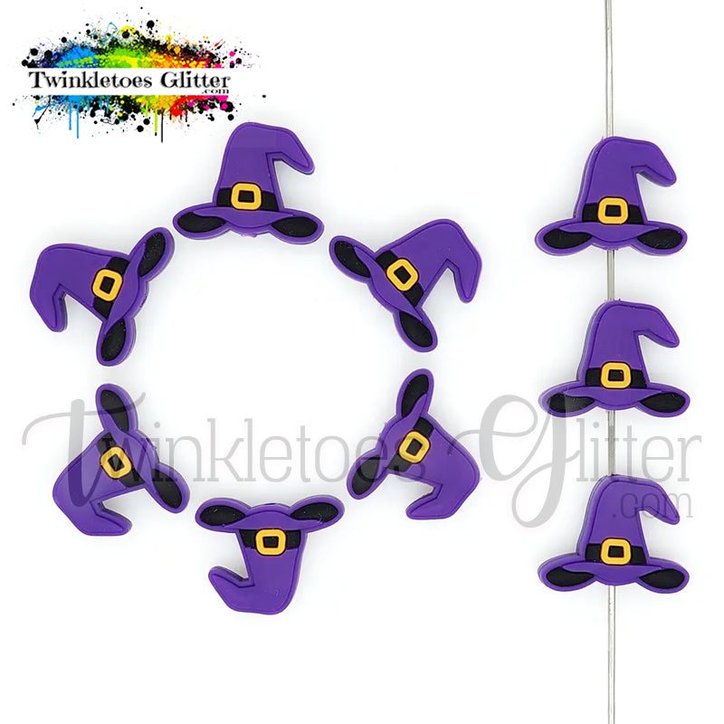 Witches Hat Silicone Focal Bead – Twinkletoes Glitter and More