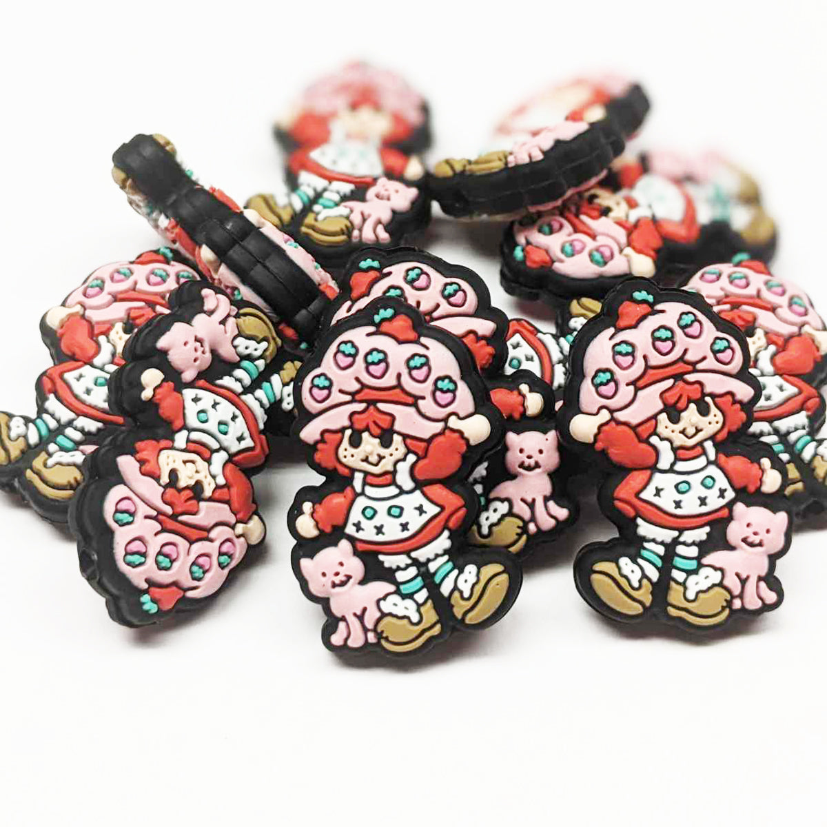 Strawberry Shortcake Silicone Focal Bead – Twinkletoes Glitter and More