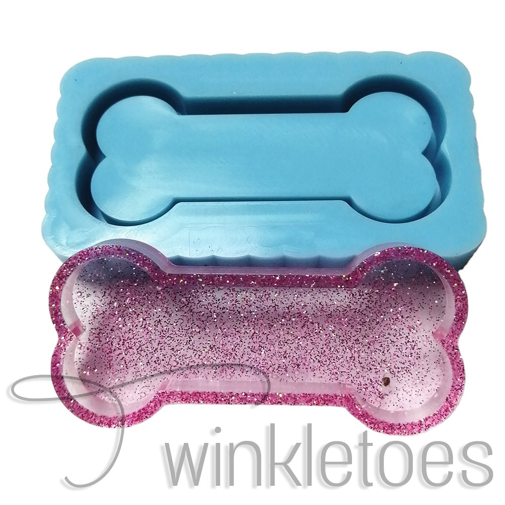 Dog Bone Shaker Silicone Mold – Twinkletoes Glitter and More