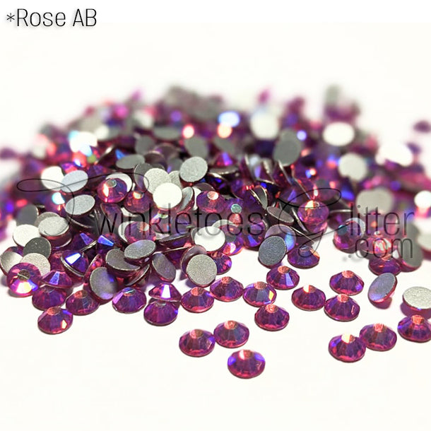 Flatback Rhinestones ~ Rose AB ~ 4 Sizes – Twinkletoes Glitter and More